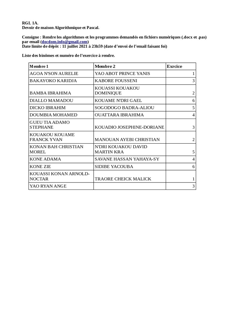 TD Algo Av | PDF | Langage de programmation | Notation
