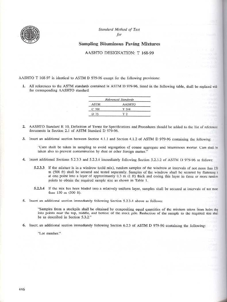 29 - Sampling Bituminous Paving Mixtures | PDF