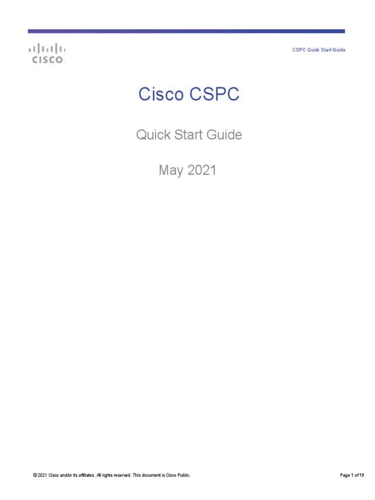 CSPC Quick Start Guide | PDF | Ip Address | Computer Network