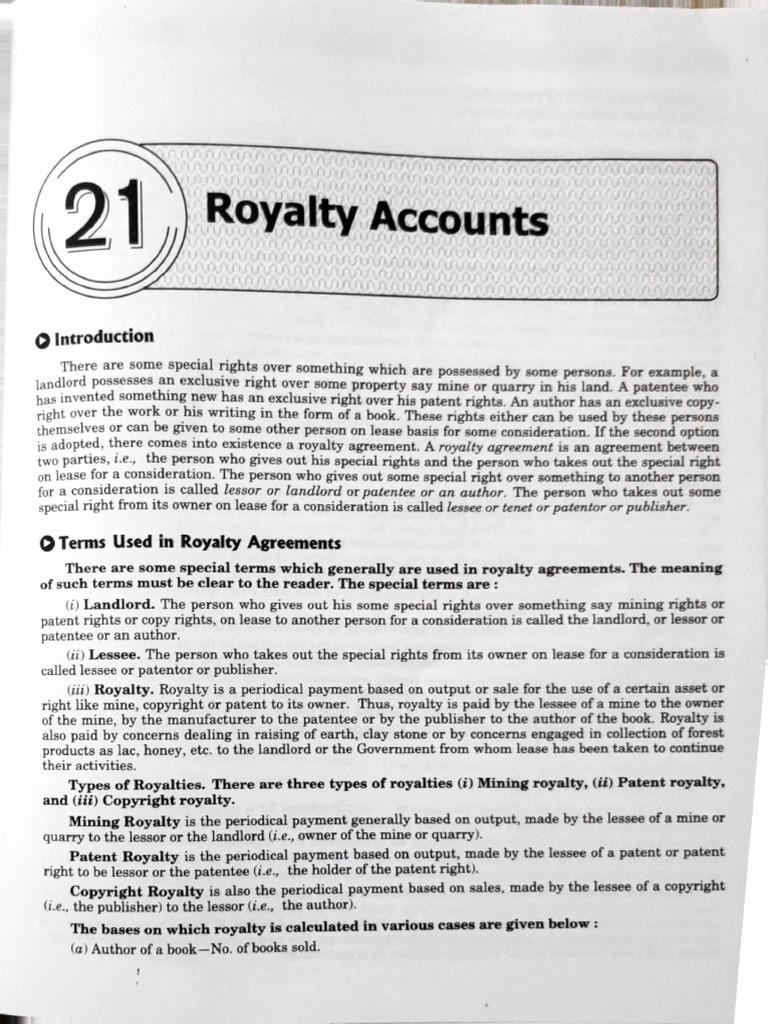 Royalty Accounts | PDF | Lease | Royalty Payment