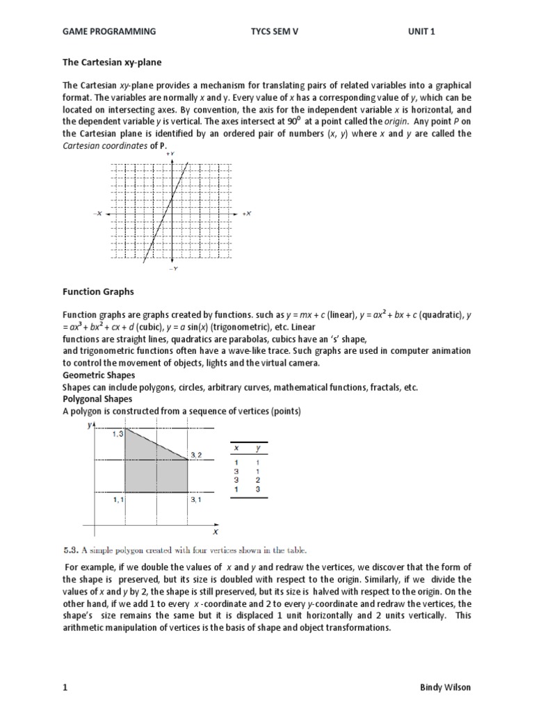 The Cartesian Xy-Plane: Cartesian Coordinates of P | PDF | Graphics ...