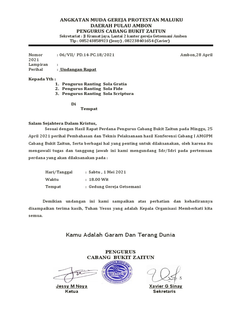 Undangan Rapat | PDF