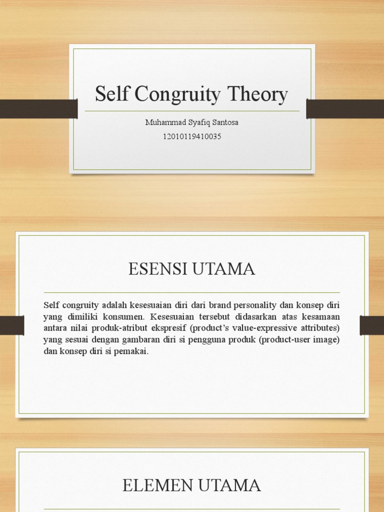 Self Congruity Theory | PDF