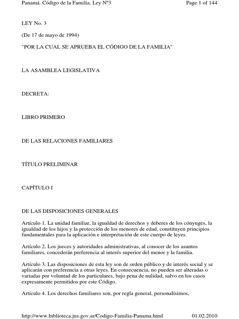 Codigo de Familia | PDF | Parentesco | Propiedad de la comunidad
