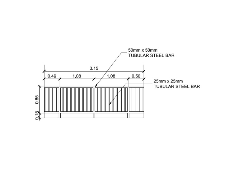 Metal Railing Section Detail | PDF