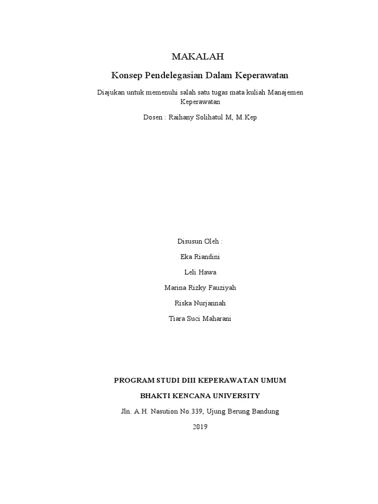 Makalah Manajemen Kep (Kel3) - 1 | PDF