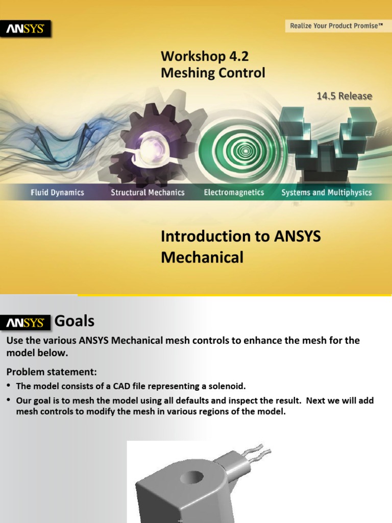 Introduction To ANSYS Mechanical: Workshop 4.2 Meshing Control | PDF | Computer Science | Computing
