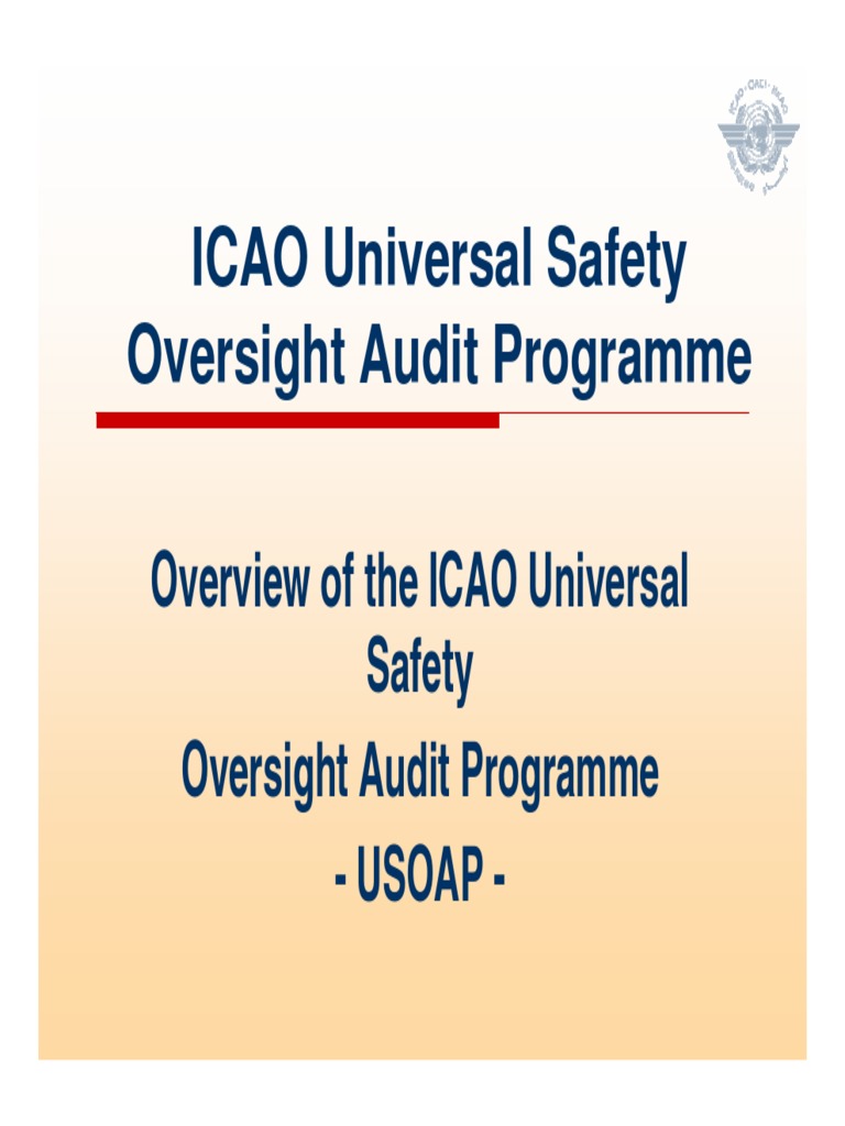ICAO Universal Safety Oversight Audit Programme | PDF | Safety ...