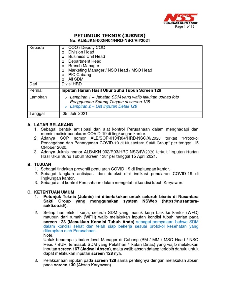 JKN Inputan Harian Hasil Ukur Suhu | PDF | Komputer