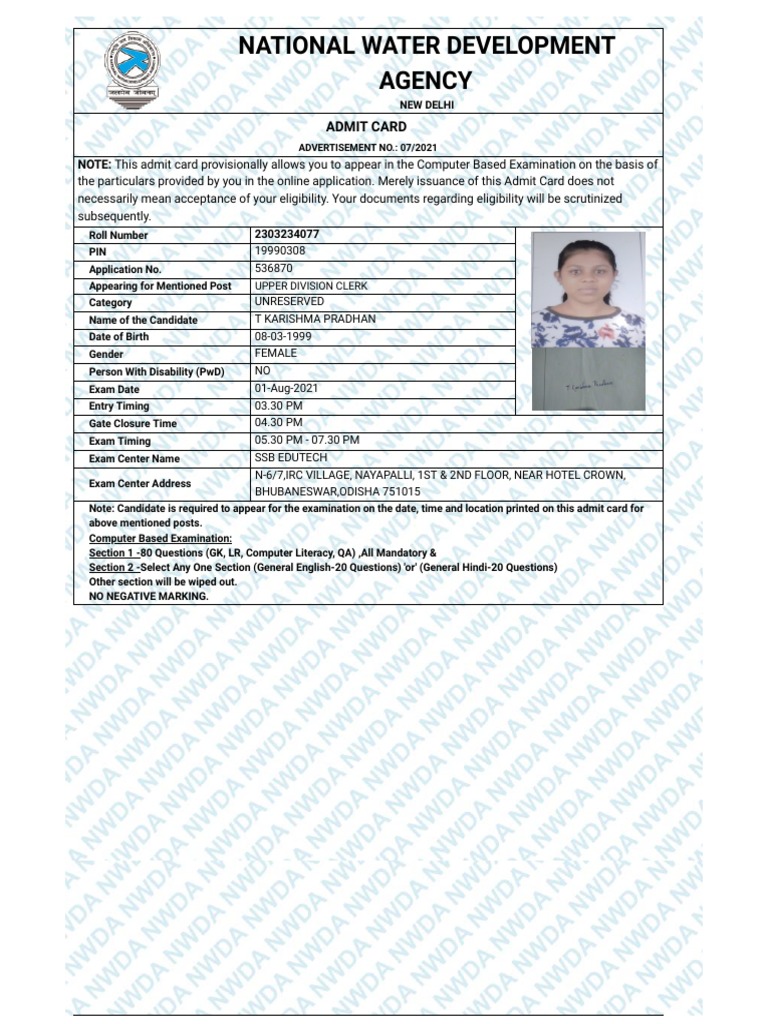 National Water Development Agency | PDF | Test (Assessment) | Computing ...