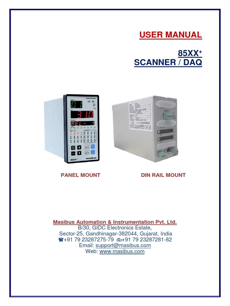 85XX Scanner / Daq: User Manual | PDF | Parameter (Computer Programming ...