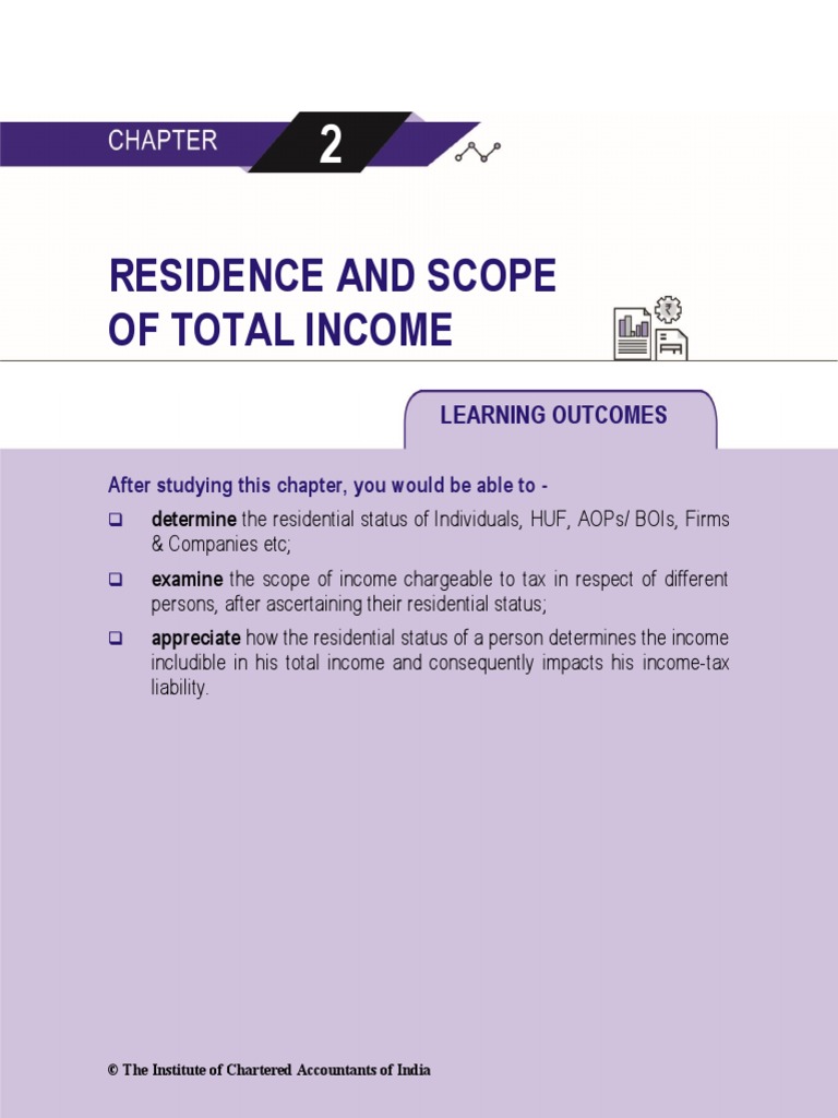 Residence & Scope of Total Income | PDF | Accrual | Income Tax