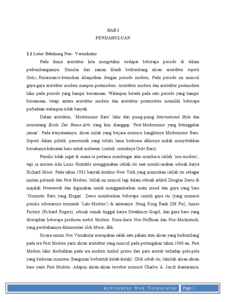 Arsitektur Neo Vernakular | PDF