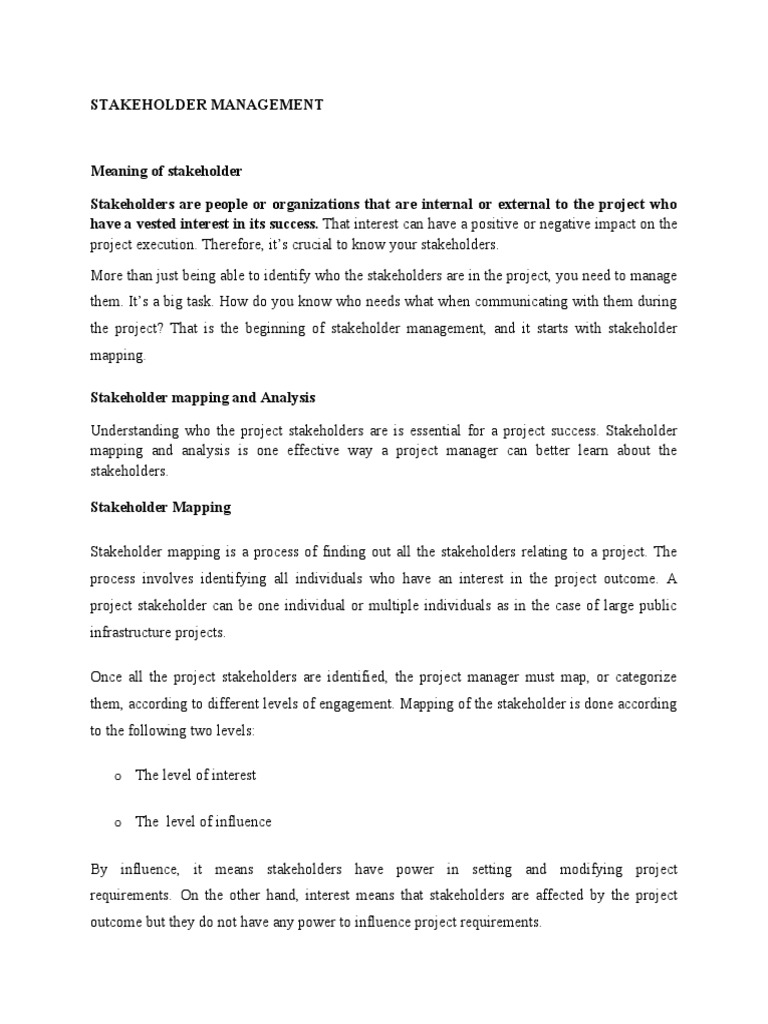 Effective Stakeholder Mapping Guide | PDF | Greenwich Mean Time | Fax