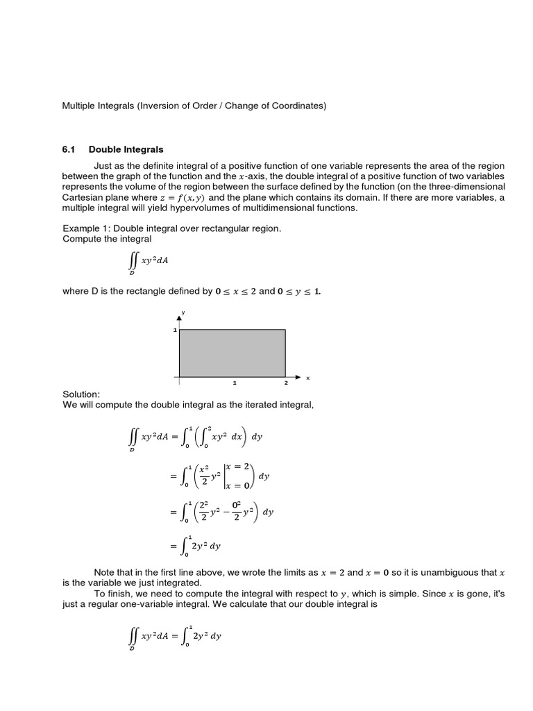 Multiple Integrals | PDF | Integral | Teaching Mathematics