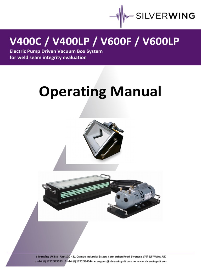 V400 C Vacuum Box Manual | PDF | Vacuum | Pump
