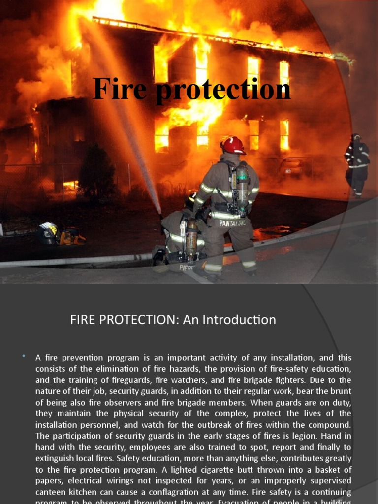 Fire Protection | PDF | Fire Sprinkler System | Firefighting