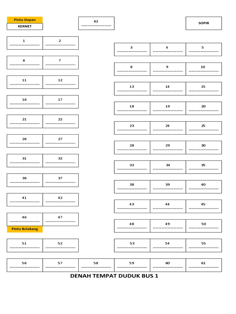 Denah Bus Ziarah | PDF