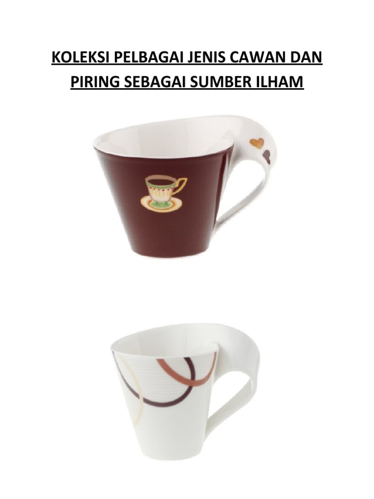 Koleksi Pelbagai Jenis Cawan Dan Piring Sebagai Sumber Ilham | PDF