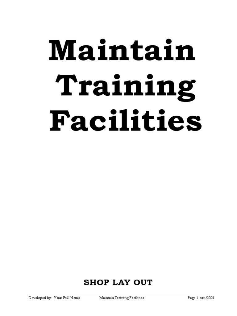 Maintain Training Facilities Checklist | PDF | Waste Management ...