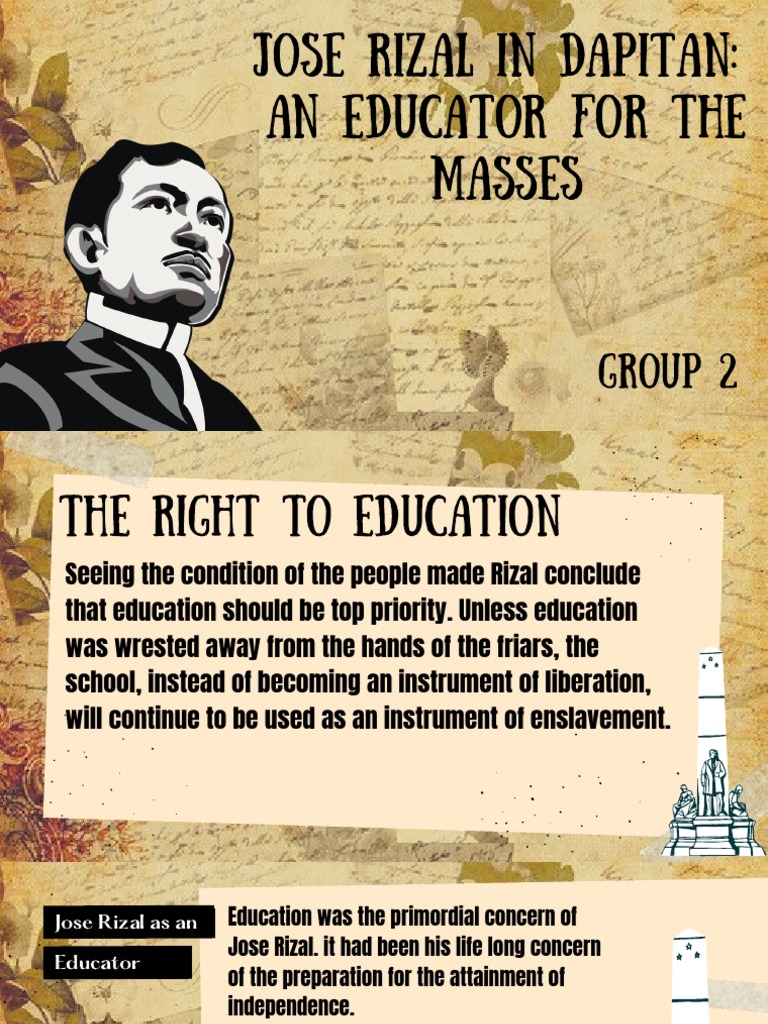 Jose Rizal in Dapitan An Educator For The Masses | PDF | Further ...