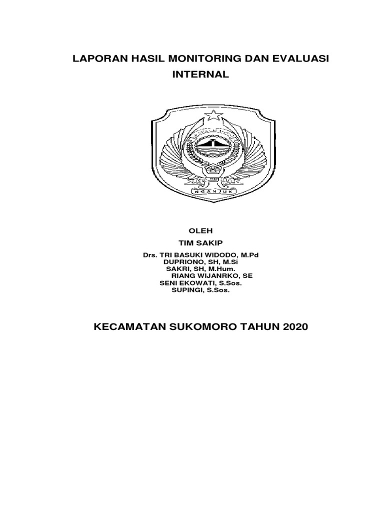 Laporan Monev Internal Perangkat Daerah | PDF