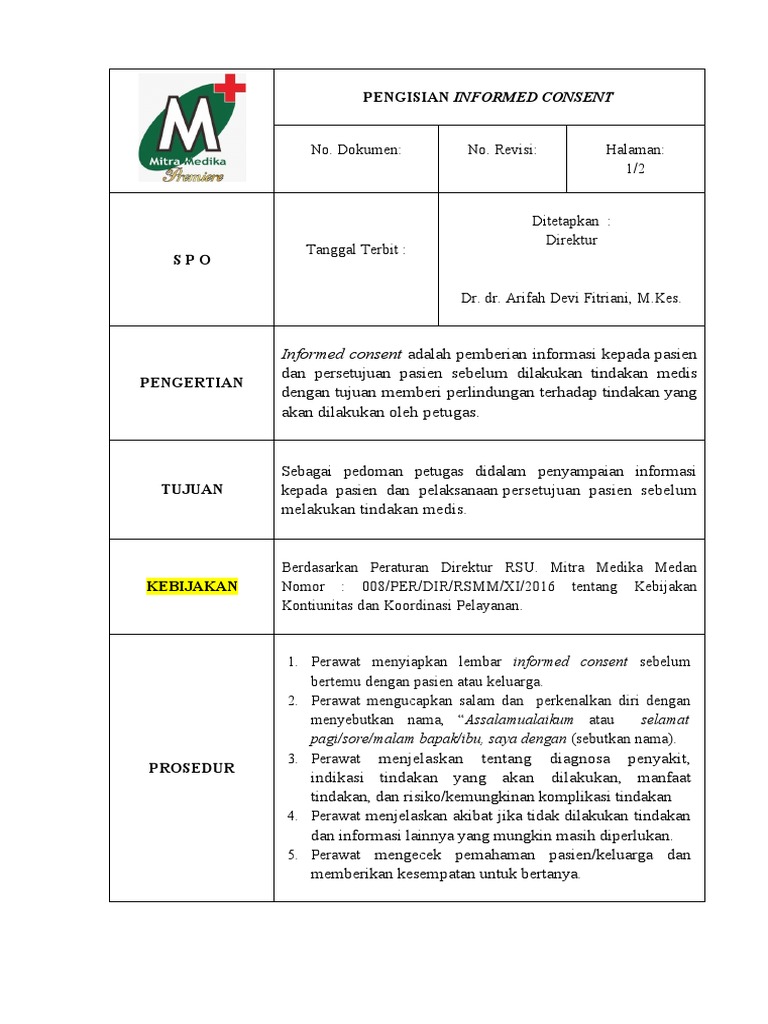 Prosedur Pengisian Informed Consent | PDF | Sains & Matematika