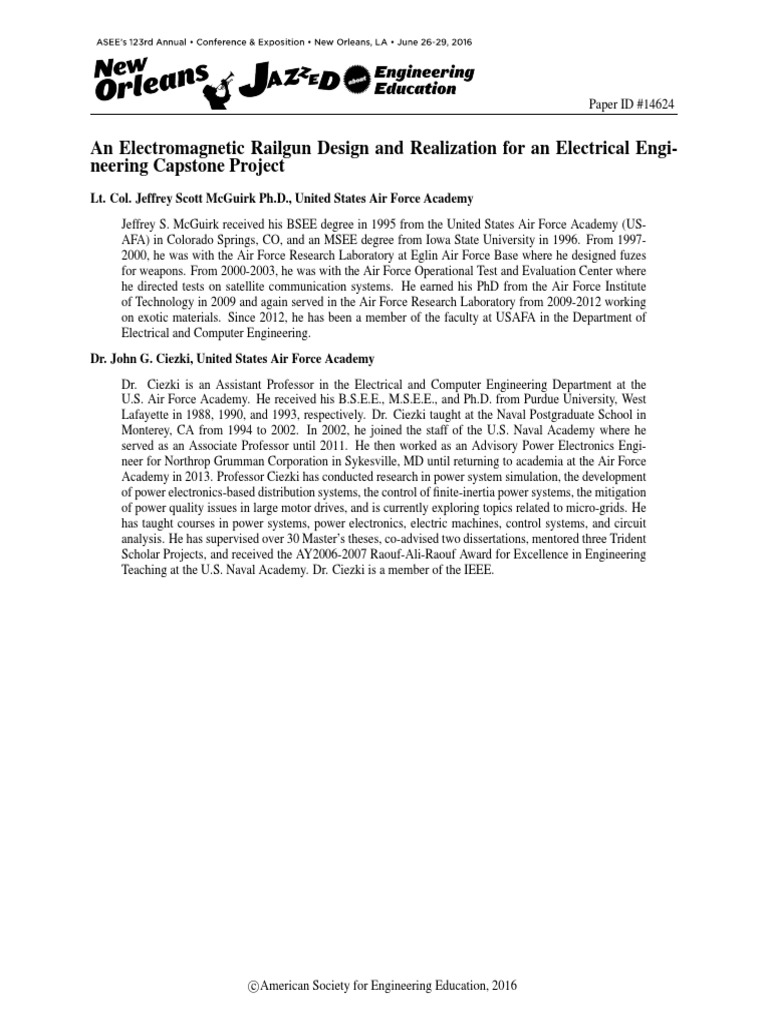 An Electromagnetic Railgun Design and - Realization-For-An-Electrical ...