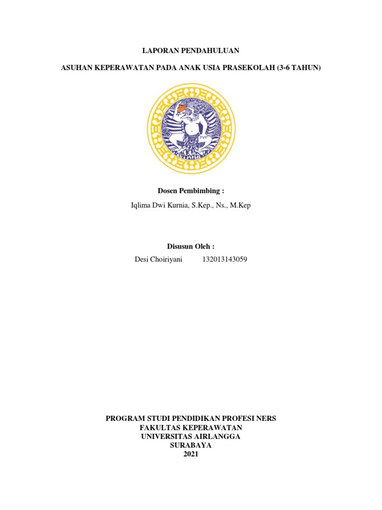 LP ANAK USIA PRASEKOLAH - Desi Choiriyani - 132013143059 | PDF