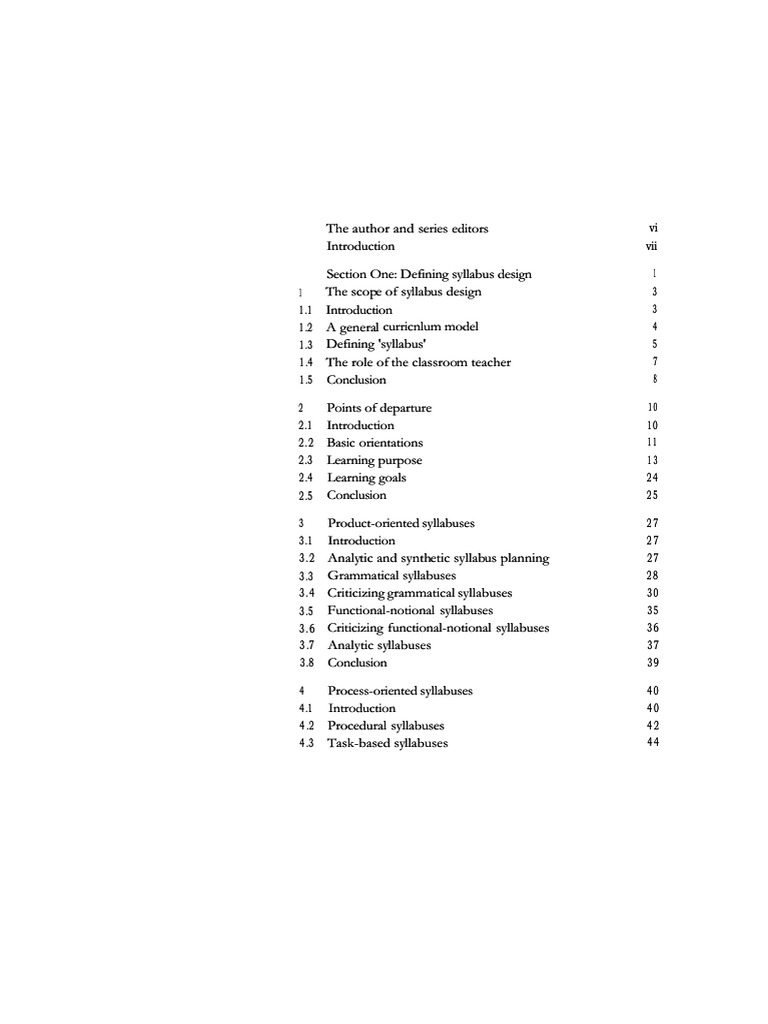 D. Nunan (1988), Syllabus Design | PDF | Curriculum | Learning
