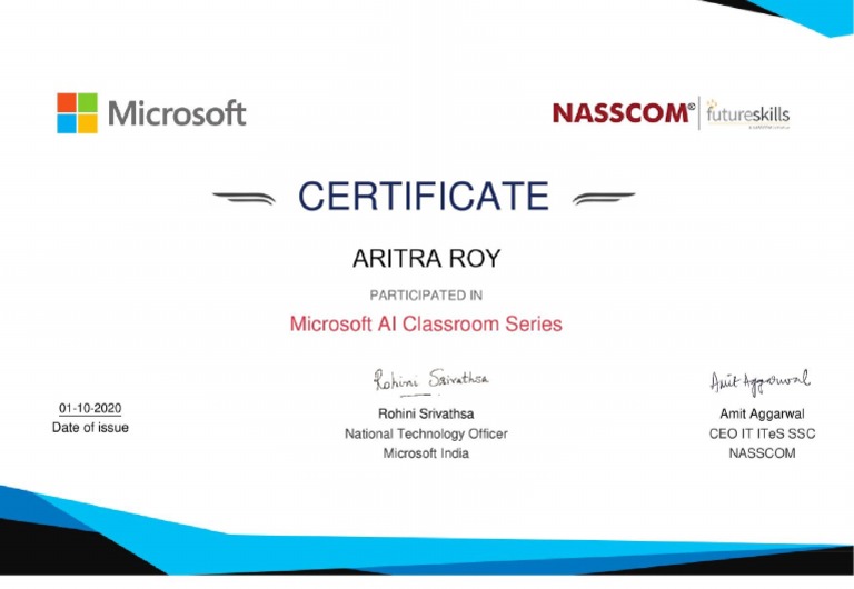 Microsoft Certificate | PDF