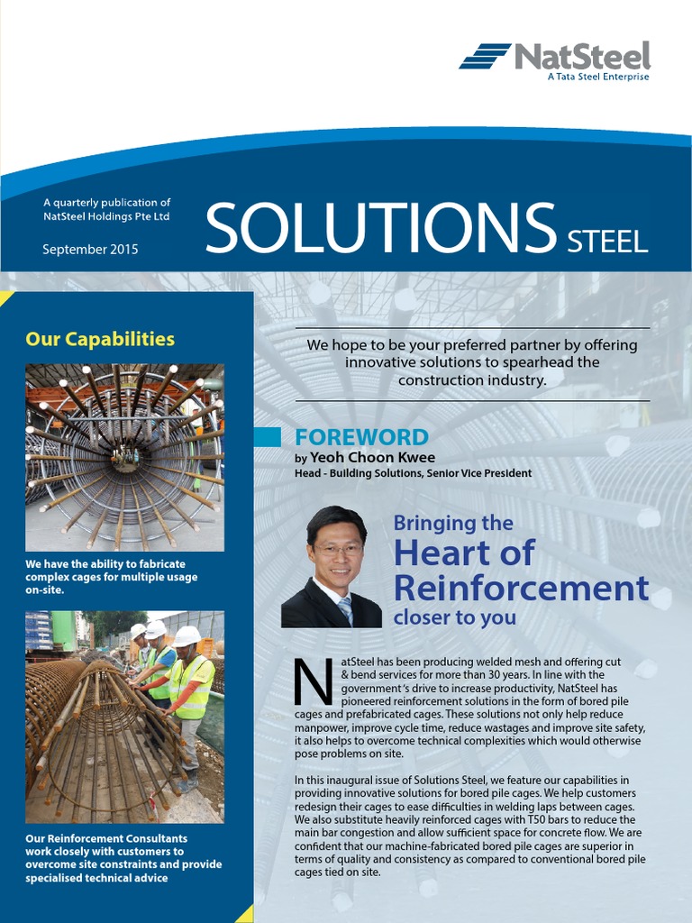 NatSteel - Solutions Steel 2015 | PDF | Deep Foundation