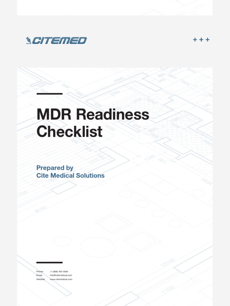 MDR Readiness Checklist: Prepared by Cite Medical Solutions | PDF ...