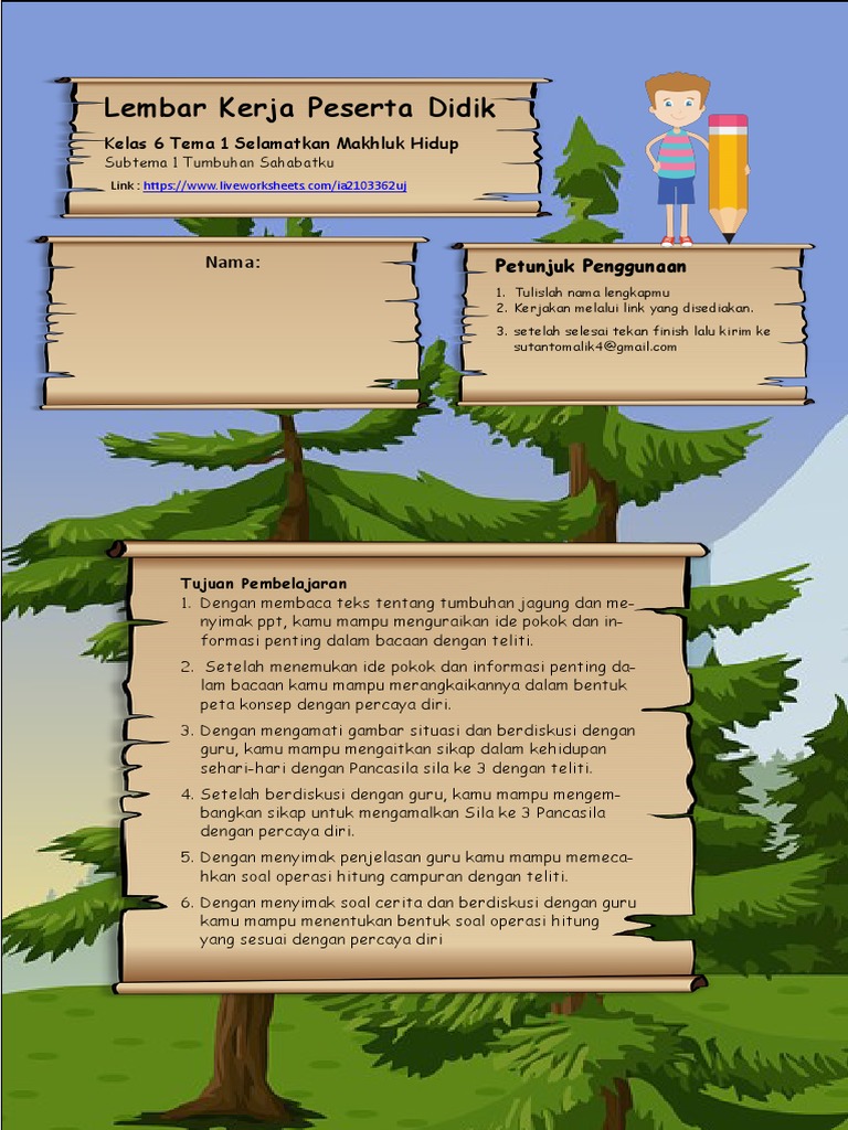 LKPD Kelas 6 Tema 1 Subtema 1 PB 4 | PDF | Karier & Perkembangan