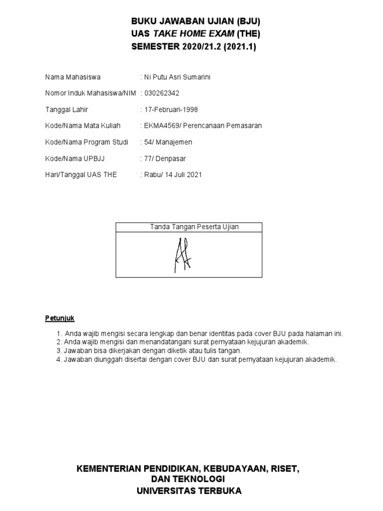 EKMA4569 - Perencanaan Pemasaran | PDF
