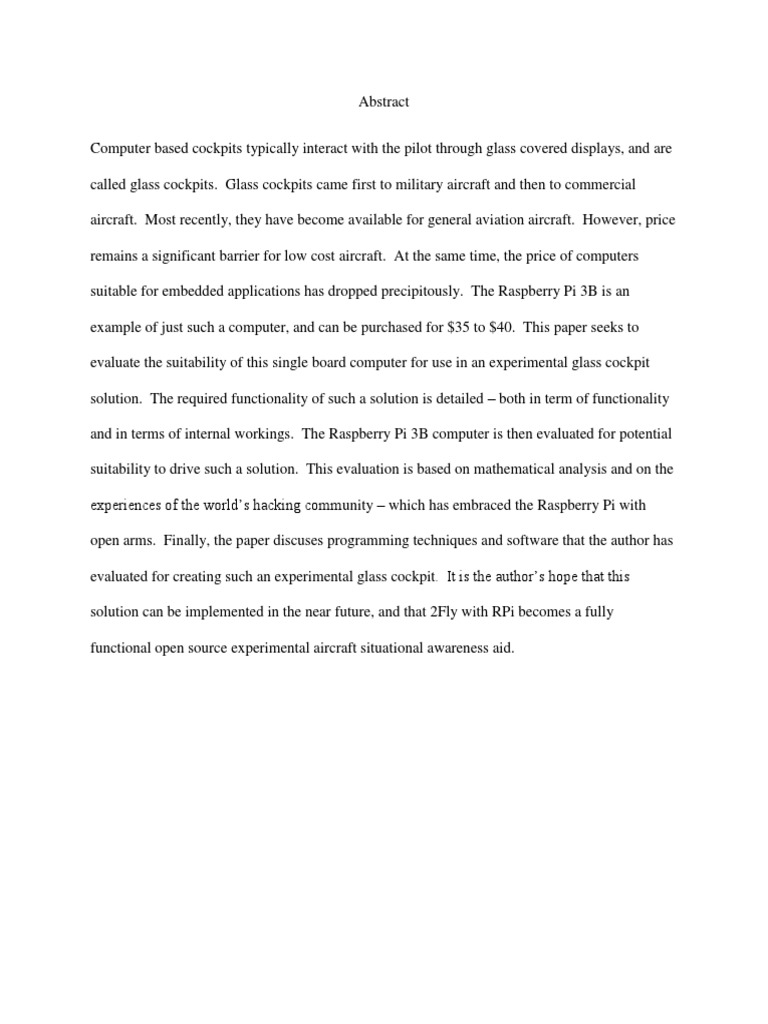 2fly With RPi - Evaluating The Raspberry Pi For Glass Cockpit App | PDF ...