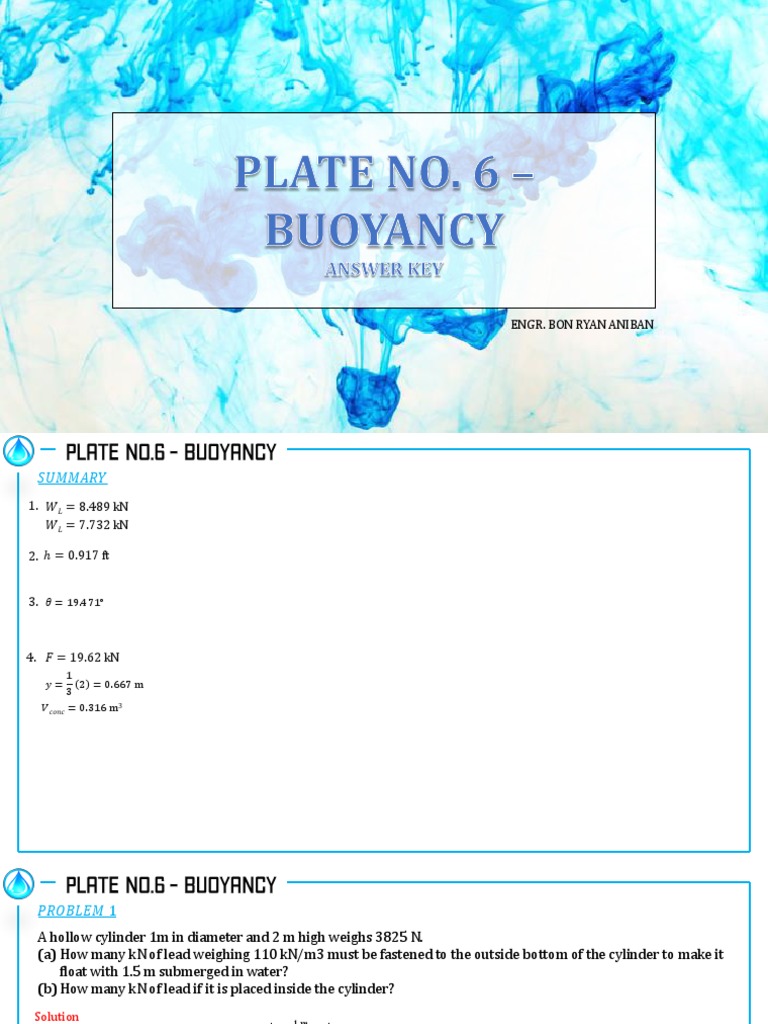 Plate No.6 - Solution | PDF | Metrology | Physical Quantities