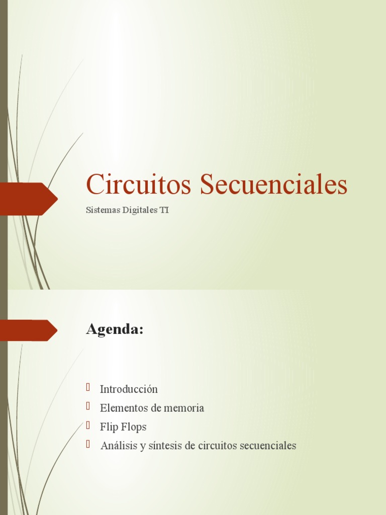 Circuitos Secuenciales | PDF | Electrónica digital | Tecnología de información y comunicaciones