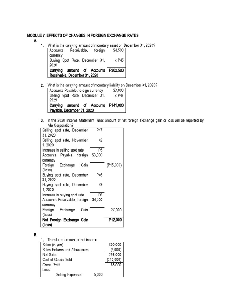 Module 7 - Prob A-C Valuation and Concepts Answers | PDF | Foreign ...