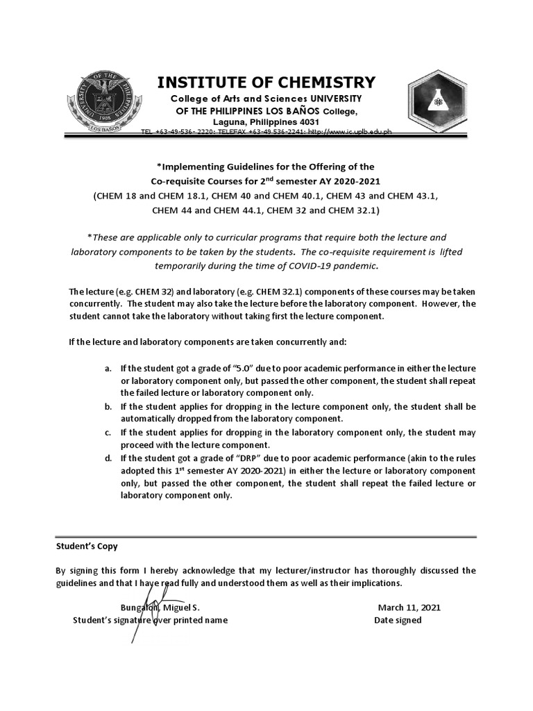 Modified Co Requisite Form | PDF | Lecture | Academia