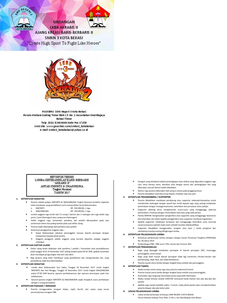 Petunjuk Teknis LKBB Akrabis 2 | PDF