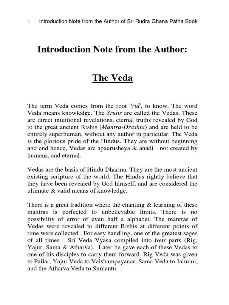 Introduction to the Vedas and Their Structure | PDF | Vedas | Ancient India