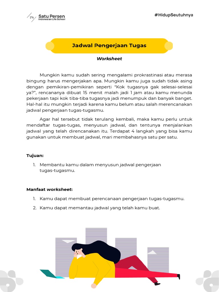 Worksheet Timeline Pengerjaan Tugas | PDF
