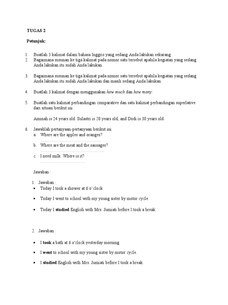 TUGAS 2 Bahasa Inggris Untuk Guru SD | PDF