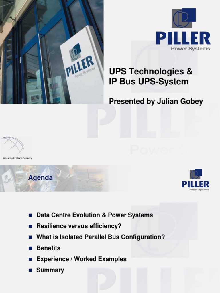 UPS Technologies & IP Bus UPS-System: Presented by Julian Gobey ...