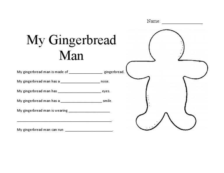 Gingerbread Man Adjectives - 14376 | PDF