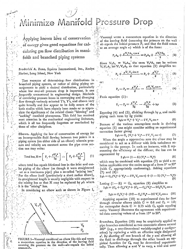 Manifold Sizing Calculation | PDF