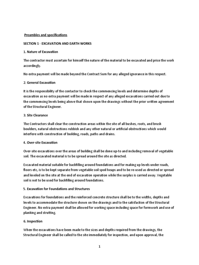 Preambles and Specifications | PDF | Lumber | Concrete