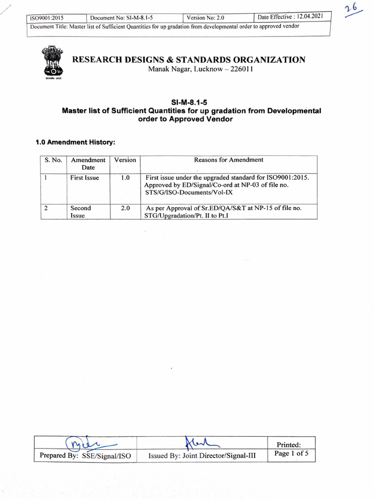 Master List of Quantities | PDF | Rail Transport | Iso 9000