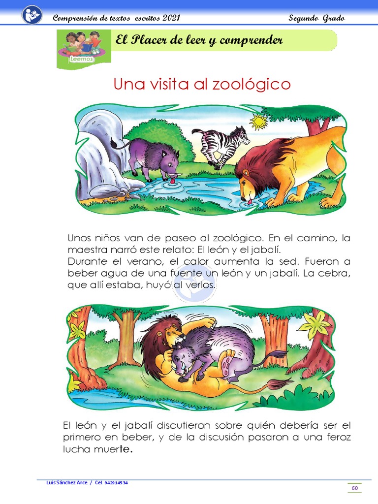 Un día en el zoológico: Cuento infantil | PDF | León